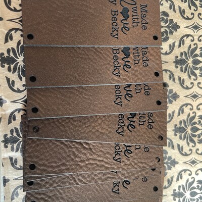 PU Leather Hat Tags, Custom Faux Leather Knitting, Crochet, Custom Tags ...