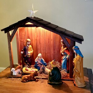Traditional Walnut Nativity Stable/barn/creche/christmas - Etsy