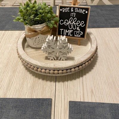 Coffee Bar Ceramic Tile Sign With Easel, Rise and Shine It's Coffee ...