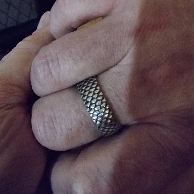 Fish Scales Ring, Unique Men's Band, Sterling Silver Band, Fischer Ring ...