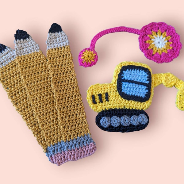 Construction Worksite Applique Pack- Crochet Pattern Only- Dump Truck ...