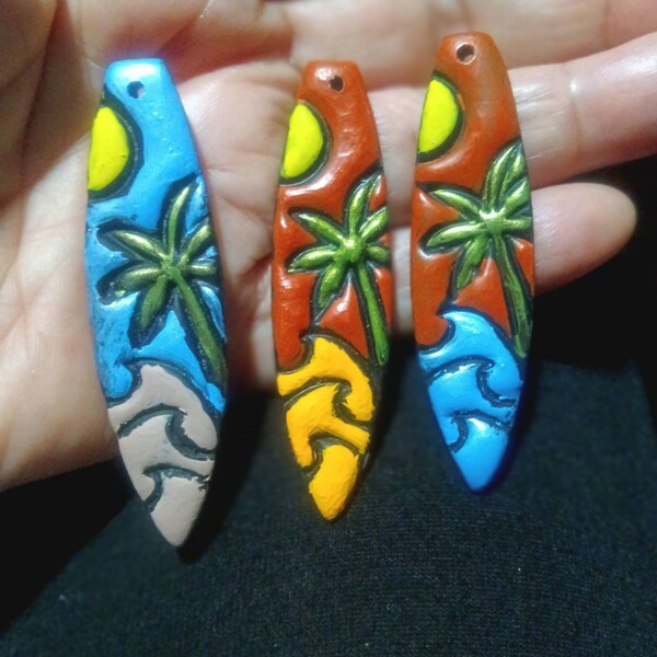 Embossing Surfboards Summer Clay Cutter, Surfboard Summer Polymer Clay ...