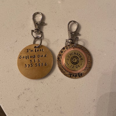 Personalized Shotgun Bullet Dog Tag, Custom Keychain, 2A Gun Lover Gift ...