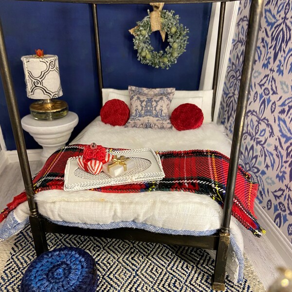 Boho Doll House Ottoman in 1 12 Scale / Modern Dollhouse Furniture ...