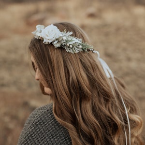 Blue Flower Crown. Light Blue and White Floral Crown. Wedding | Etsy