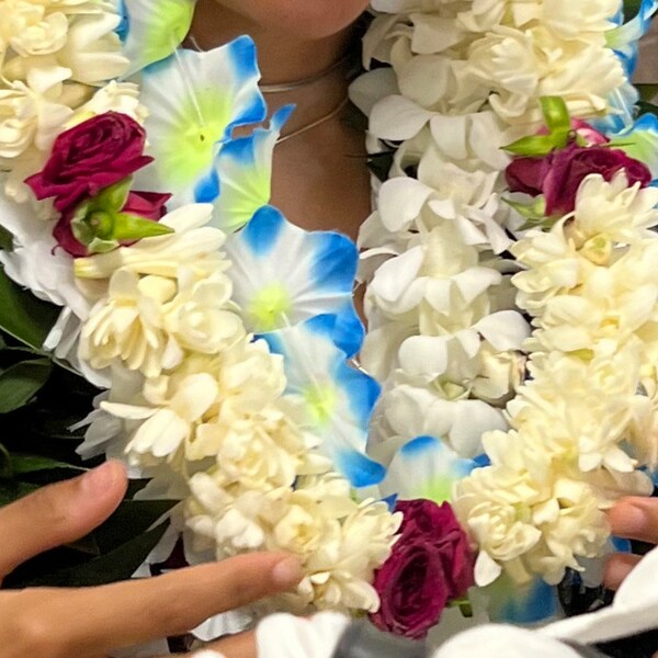 Hawaiian Lei "leahi" Fresh Orchid Lei - Choose Your Delivery Date ...