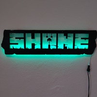 Personalized Minecraft Inspired Name / Screen Name LED Sign, Mine Craft ...