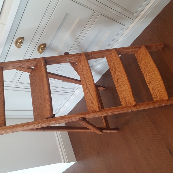 A Wooden Folding Ladder Made of Oak. Size110cm High(43inche)for Home ...