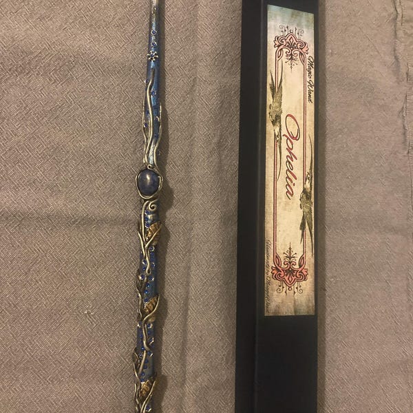 Magic Wand Purple and Gold Cosplay Magic Wand Purple Agate Gemstone ...