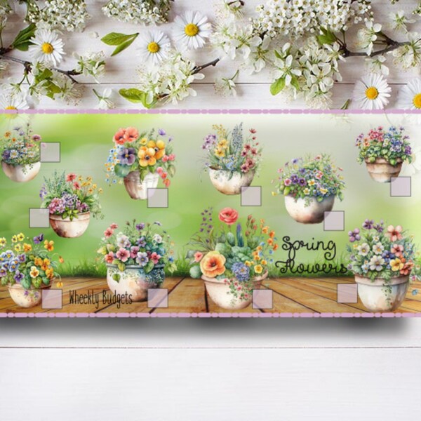 Spring Flowers Pots Clipart | Floral PNG | Watercolor Flowers Clipart ...