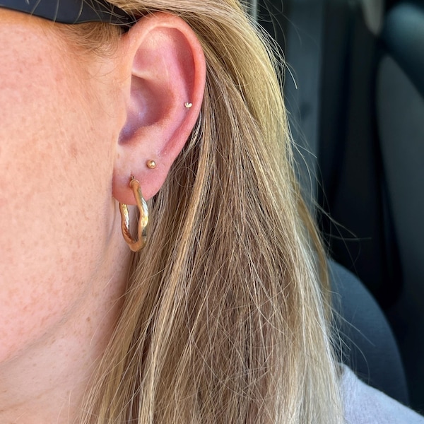 1.5mm Super TINY DISC Threadless Stainless Steel Piercing Tragus ...