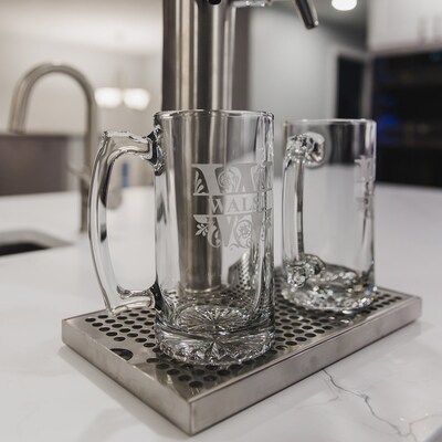 Engraved Beer Mug, Regal Split Letter, Monogrammed Beer Steins ...