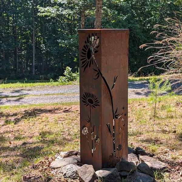 Fairy and Mushroom Garden Column - Outdoor Decor Sculpture - Etsy