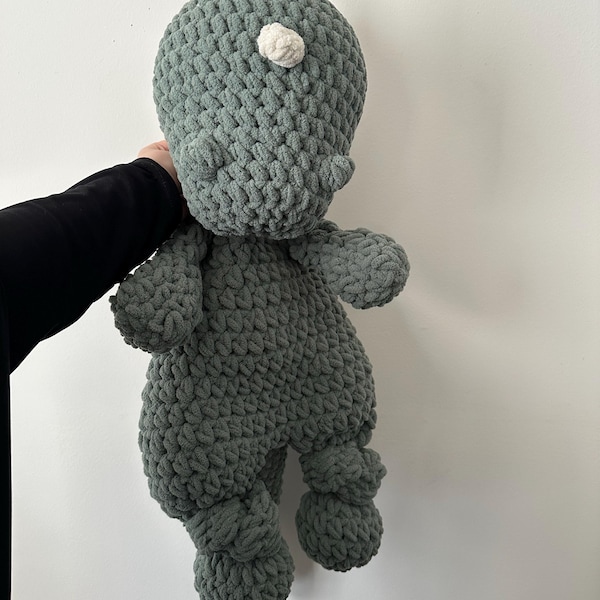 Extra Large Dinosaur Stuffie | Dino Chubby Plush | Crochet Dinosaur ...
