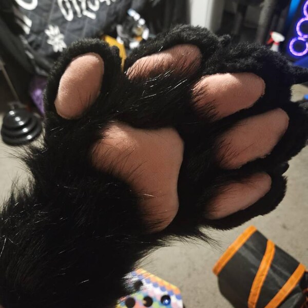 Five Finger Fursuit Paws, Fursuit Furry Paws, White Animal Paws - Etsy