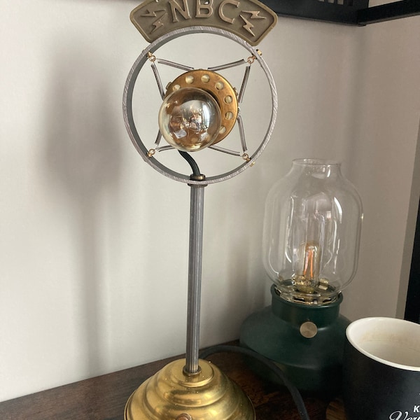 Illuminated Spring Microphone CBS or NBC - Etsy