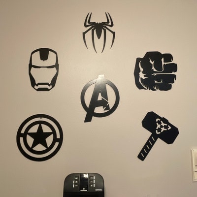 Marvel Avengers Sets of 6 Wood Wall Art , Nursery Wooden Home Decor ...