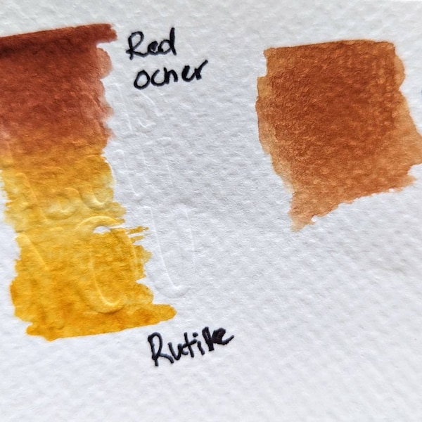 Handmade Watercolor - Red Ocher - for Painting, Calligraphy, and ...