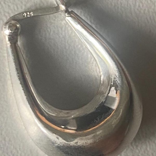925 Sterling Silver Solid Round Thick Hoop, Silver Chunky Hoop, Bold ...
