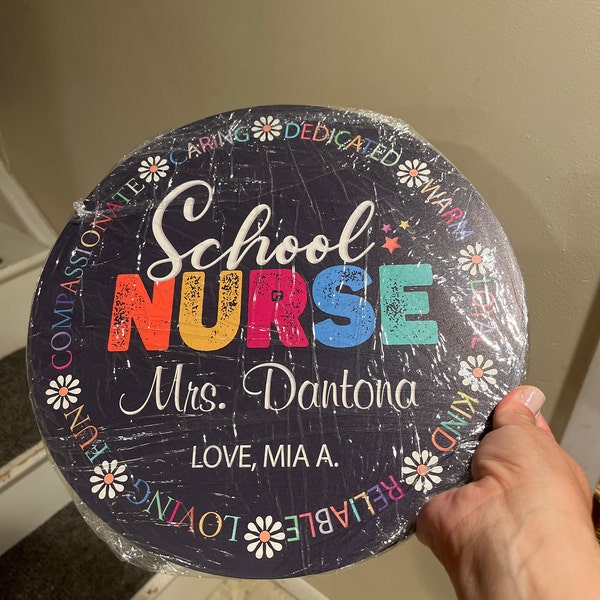 School Nurse Personalized Door Sign, School Nurse Gift, School Nurse ...
