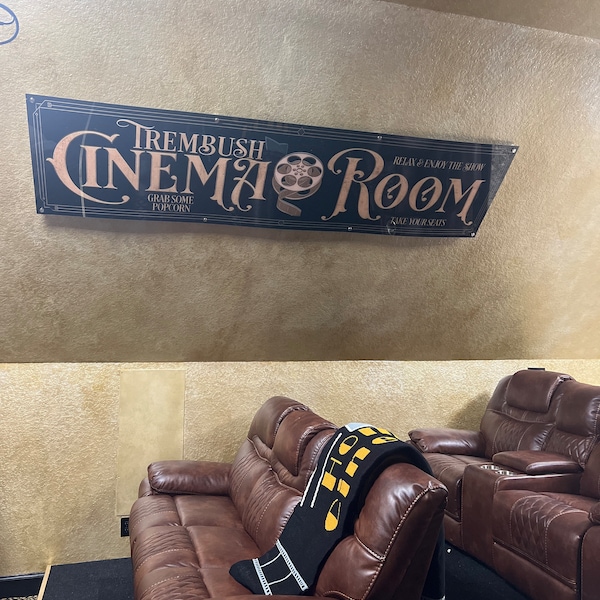 Theater Room Sign, Movie Room Sign, Cinema Room Sign, Movie Room Decor ...