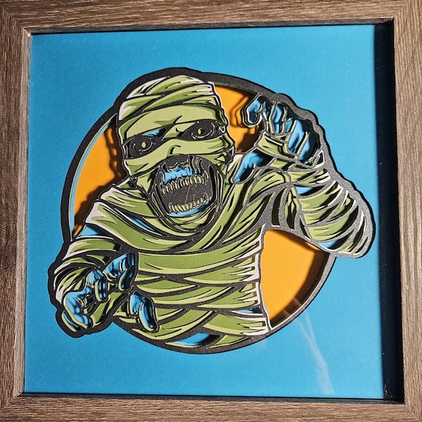 3d Mummy Svg, Shadow Box, Paper Cut, Halloween 3d Layered, Spooky Svg ...