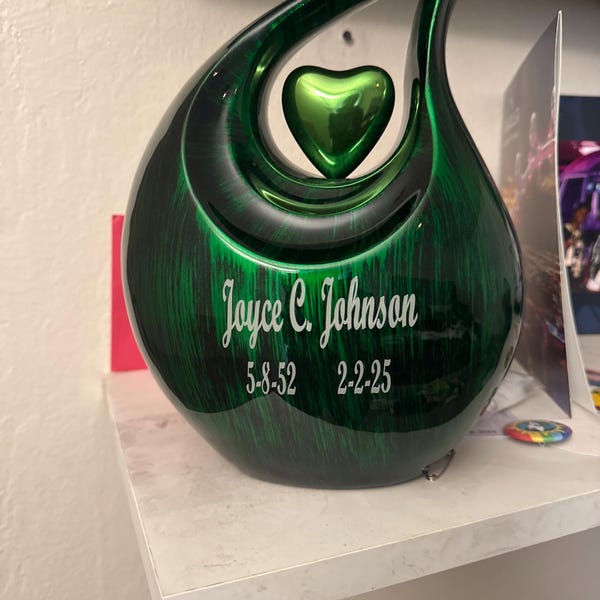 Custom Engraved Blue It's Awfully Dark in Here Cremation Urn for Ashes ...