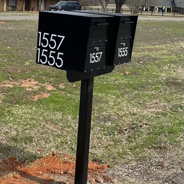 Custom Mailbox Numbers, Modern Mailbox Decals, Large Mailbox Stickers ...