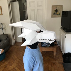 Oni Demon Mask Hannya Full Face Mask DIY Papercraft PDF Template - Etsy