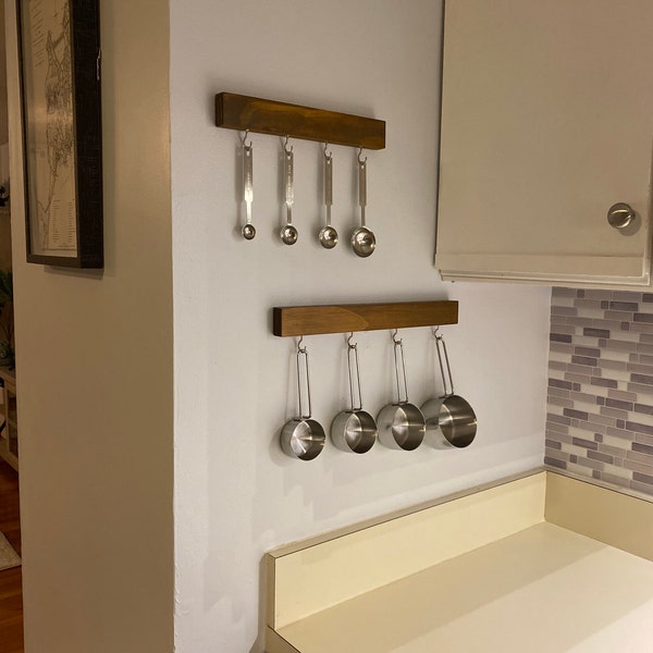 Measuring Cup and Spoon Holder Set, Organizer, Hanger, Kitchen Storage ...