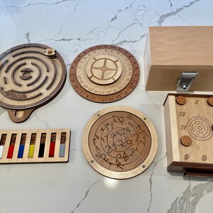 Runes Cipher Wheel for Escape Rooms Decoder Disk Laser Engraved ...