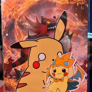 Pikachu Charizard Vinyl Sticker : - Etsy