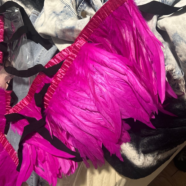 4ply Showgirl Feather Shawl Carnival Feather Scarf Stage Show Feather ...