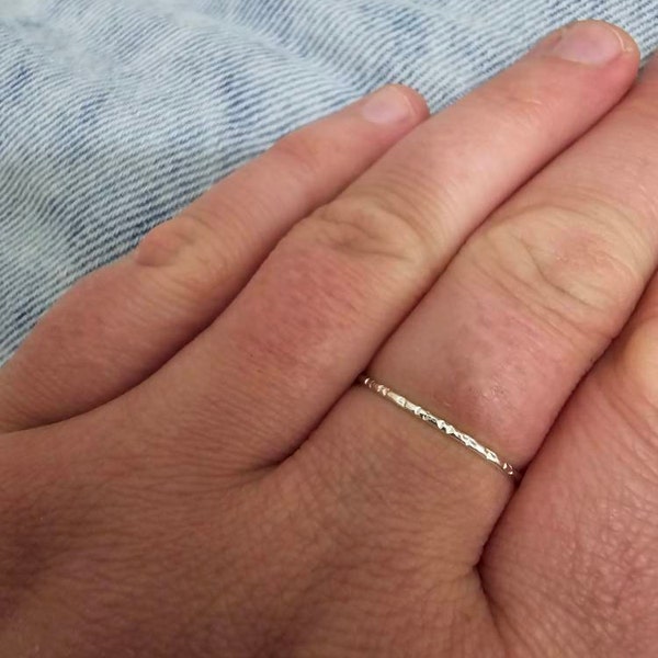 Custom 1 Mm Secret Message Ring, Hidden Quote Jewelry, Initial Ring ...