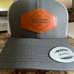 Custom Leather Patch Hats Retro Classics Trucker Snapback - Etsy
