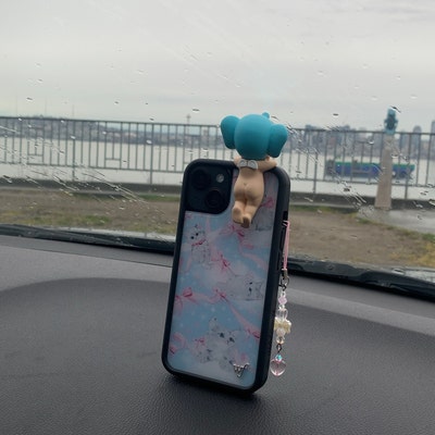 Pink Phone Charm Cute Beaded Keychain Aesthetic Phone Straps Y2k Star ...