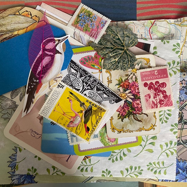 Vintage Paper Ephemera Pack. 75 Piece Mixed Paper Ephemera for ...