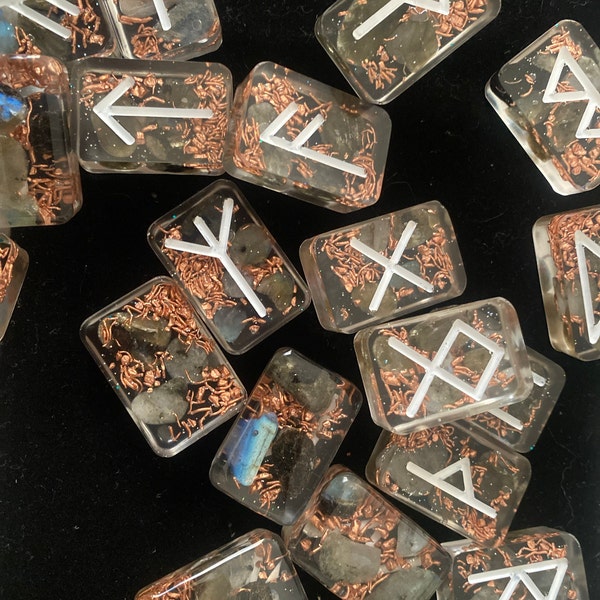 Magical Sparkle Glitter Bling Elder Futhark Viking Resin Runes by KJ ...