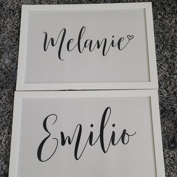 Baby Girl, Custom Calligraphy Name, Printable, Nursery Name Wall Decor ...