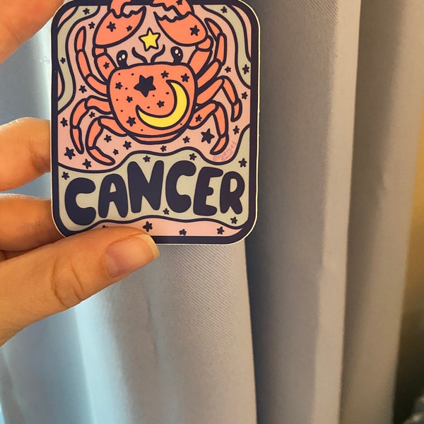 Cancer Vinyl Sticker, Cute Sticker, Waterproof, Laptop Sticker ...