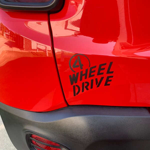Willys 4 Wheel Drive Decal-jeep Wrangler Grand Cherokee Renegade ...