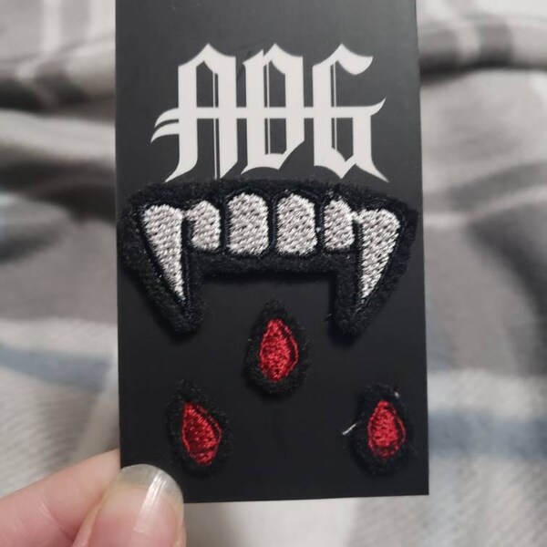 Vampire Fang Patch - Etsy