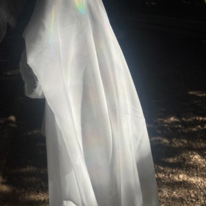 1 Yard 4-way Stretch Midnight Reflective Fabric,iridescent Rainbow ...