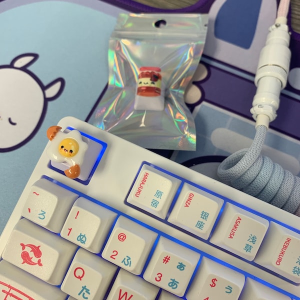 ARTISAN Breakfast Keycaps | Toast | Jam | Egg | Kawaii | Custom | Food ...