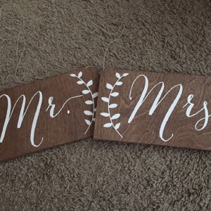 Mr and Mrs Signs, Mr and Mrs Chair Signs, Mr and Mrs, Mr Mrs Table Sign ...