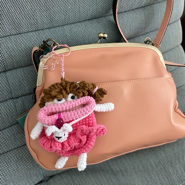 Nanalulu Handmade Crochet Sausage Lips Mobile Phone Bag Annie the Brave ...