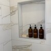 Glass Bathroom Set - 16oz | Amber Glass Shampoo, Conditioner & Body ...
