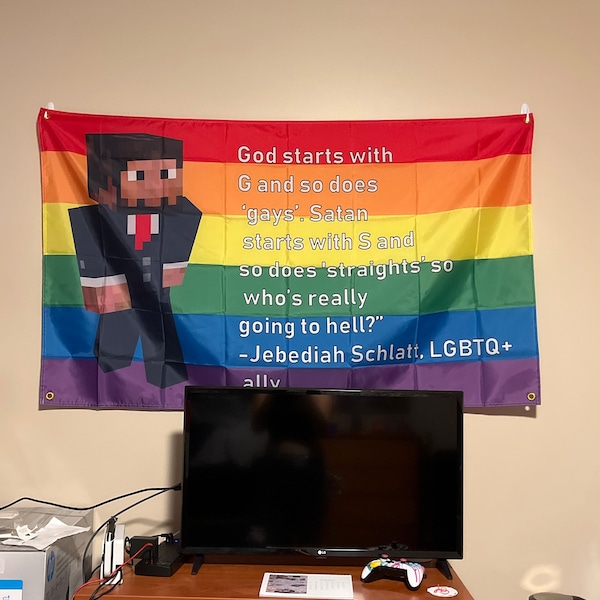 Jschlatt Jebediah Schlatt Flag Gay LQBTQ + Ally Pride Flag Banner ...