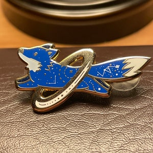 Fox Pin Space Fox Enamel Pin Cute Animal Pin Cute Fox Fox Enamel Pin ...