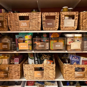 Food Storage Labels, Modern Pantry Labels for Jars, Canister Labels ...